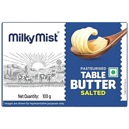 Milky Mist Table Butter Salted, Pasteurised, Rich, Creamy 100 g – Shysha